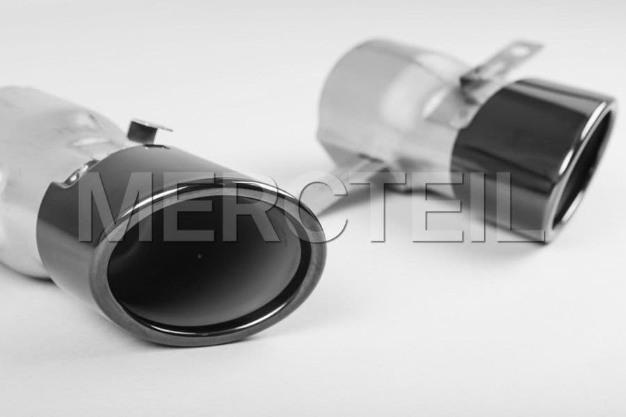 A35 CLA35 GLA35 GLB35 AMG Black Exhaust Tailpipes Genuine Mercedes-AMG ...