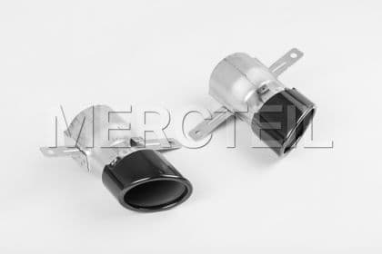 A35 CLA35 GLA35 GLB35 AMG Black Exhaust Tailpipes Genuine Mercedes-AMG ...