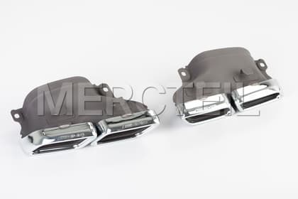 63 AMG Chrome Exhaust Tips Genuine Mercedes-AMG A2054900427 A2054900527