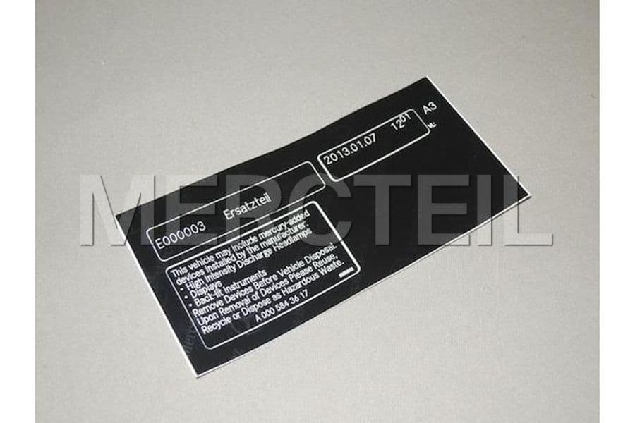 Buy the spare part Mercedes-Benz A0005843617 symbol strip