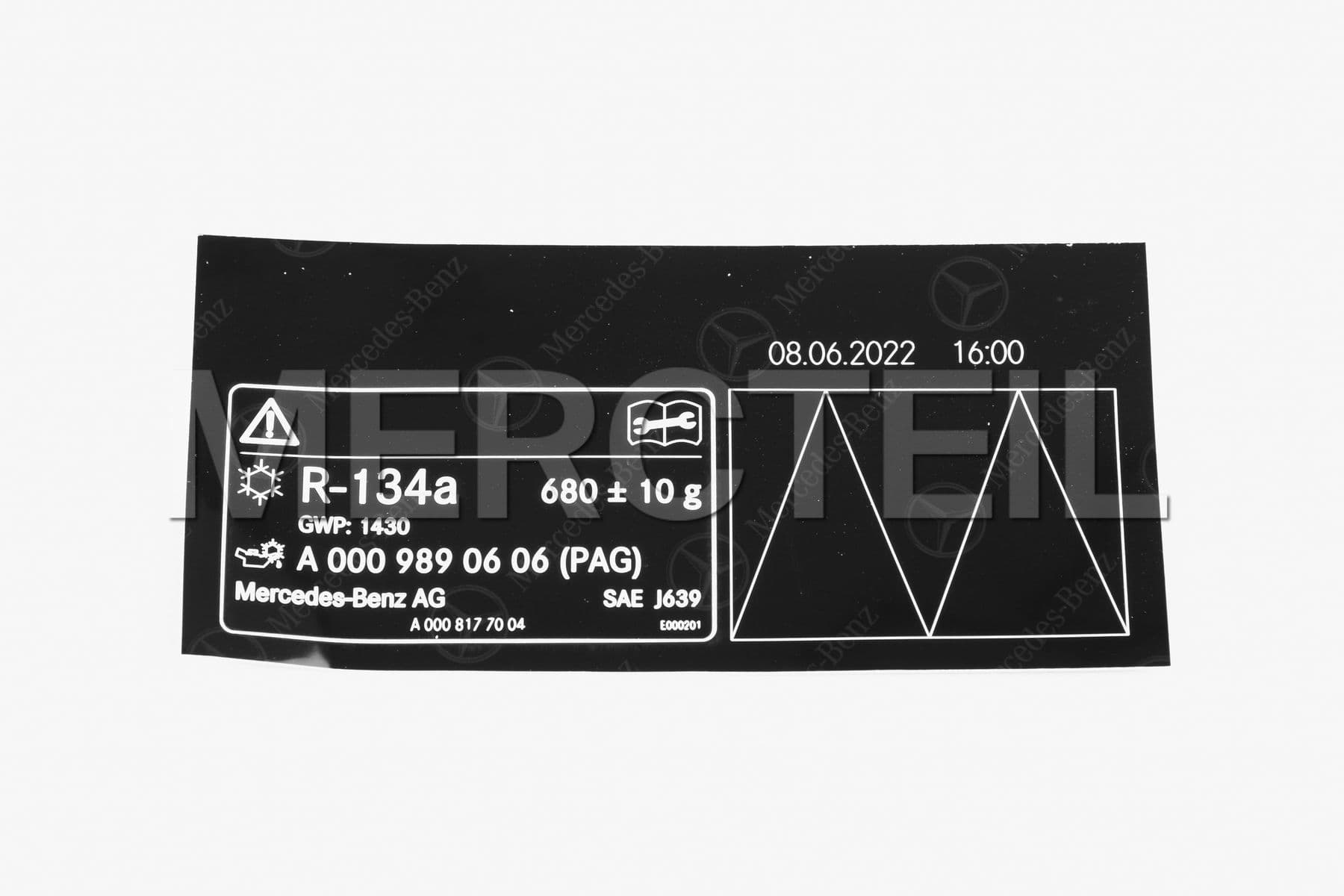 Buy the spare part Mercedes-Benz A0008177004 information label