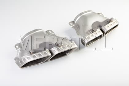Exhaust Tips AMG 63 Chrome Package Genuine Mercedes AMG A0004902300 ...