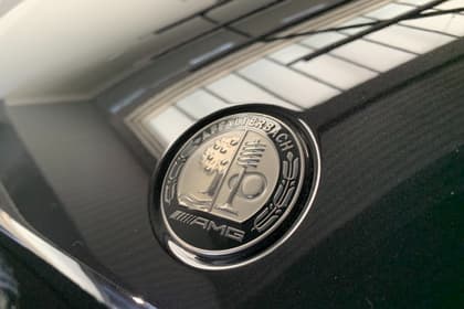 AMG Affalterbach Emblem Dark Chrome Front Bumper Hood Sign Genuine ...