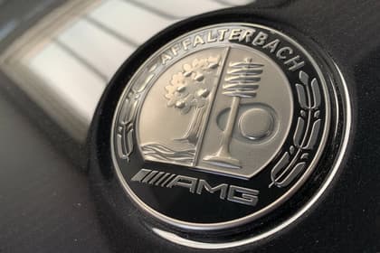 AMG Affalterbach Emblem Dark Chrome Front Bumper Hood Sign Genuine ...