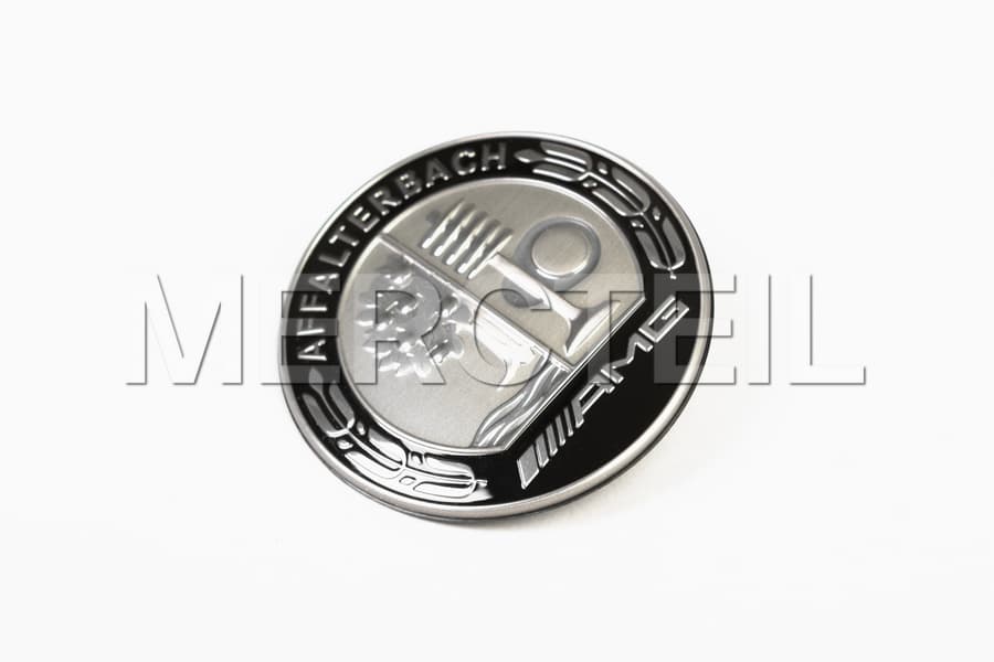 AMG Affalterbach Emblem Dark Chrome Front Bumper Hood Sign Genuine ...