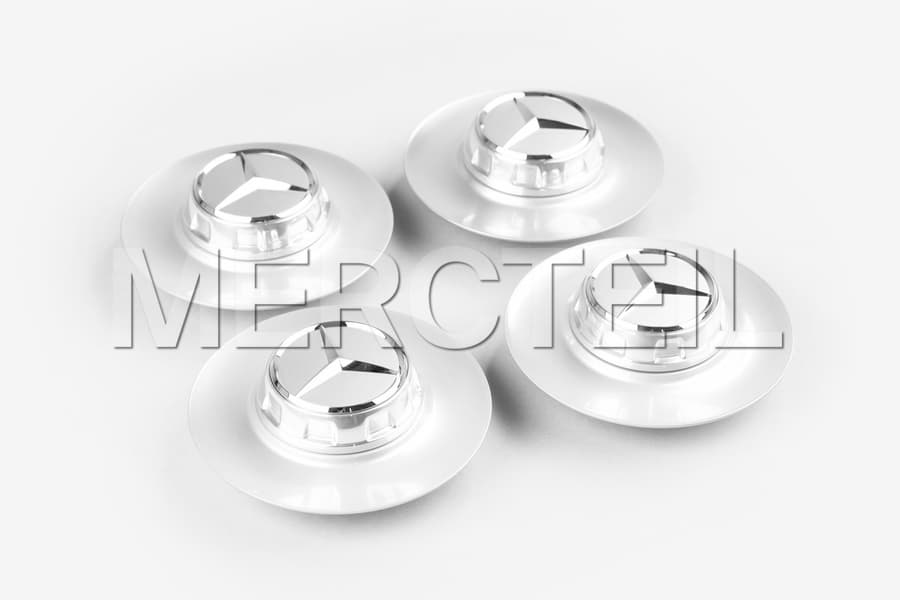 AMG Center Caps Silver Genuine Mercedes AMG