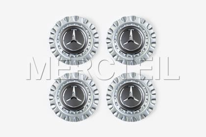 AMG Center Hub Cover Caps Titanium Gray Matte Genuine Mercedes-AMG ...