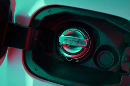 AMG Fuel Filler Cap Chrome with Silver Inserts Genuine Mercedes-AMG ...