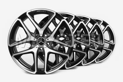 G-Class G63 AMG Black Matte Glossy Front Alloy Rims R21 463A Genuine ...