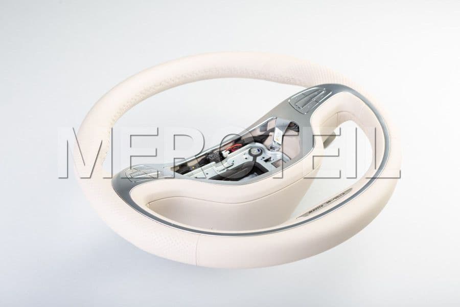 S-Class AMG Leather Beige Steering Wheel W222 V222 Genuine Mercedes-AMG ...