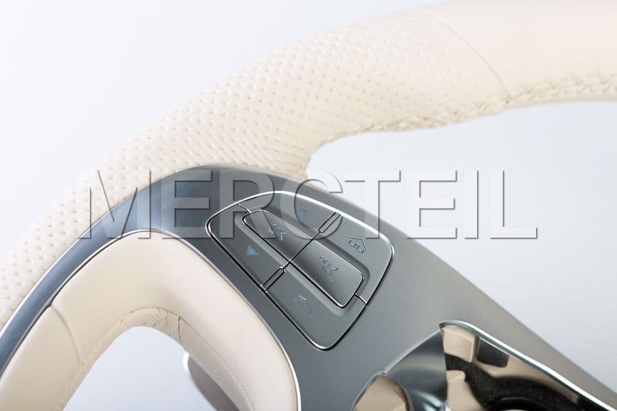 S-Class AMG Leather Beige Steering Wheel W222 V222 Genuine Mercedes-AMG ...
