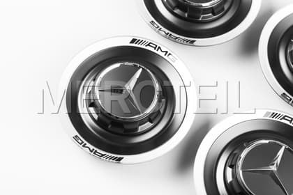 AMG Logo Black Hubcaps Genuine Mercedes-AMG A00040057009283 A00040058009283