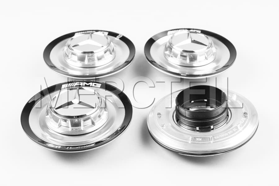 AMG Logo Dark Platinum Hubcaps Genuine Mercedes-AMG A00040064007952