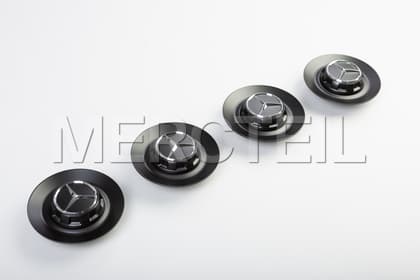 AMG Wheel Center Caps Black Genuine Mercedes AMG