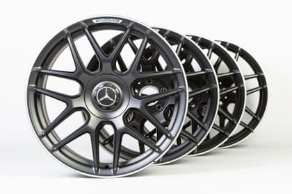 G-Class AMG Dull Black Center Wheel Hubcaps 463A Genuine Mercedes-AMG ...