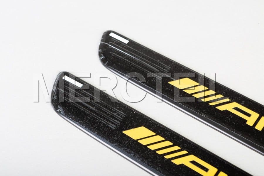 Black AMG Exchangeable Covers with Yellow Logo for Illuminated Door ...