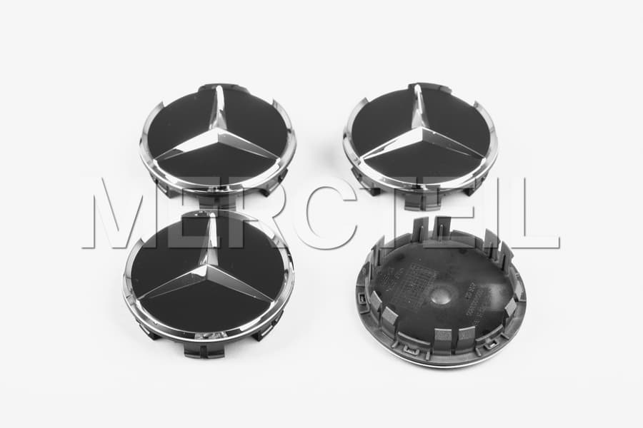 Black Matte Wheel Hub Inserts Genuine Mercedes-Benz A00040038009283