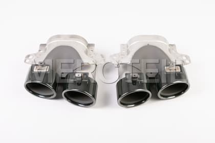 C43 AMG Exhaust Tips Tail Pipes Colored in Black W205 W206 Genuine ...