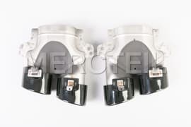 C43 AMG Exhaust Tips Tail Pipes Colored in Black W205 W206 Genuine ...