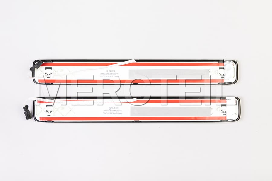 C-Class AMG Edition 55 Illuminated Silver Door Sills Covers Red ...