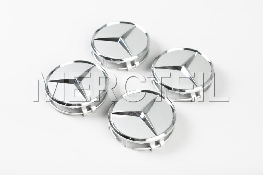 Center Wheel Hubcaps Raised Star Colored Titanium Silver Genuine ...