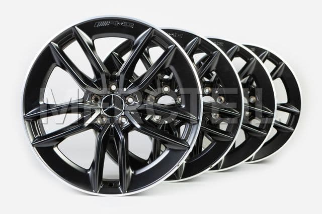 AMG CLS53 Alloy Rims Set R20 5 Double Spoke Black C257 Genuine Mercedes ...