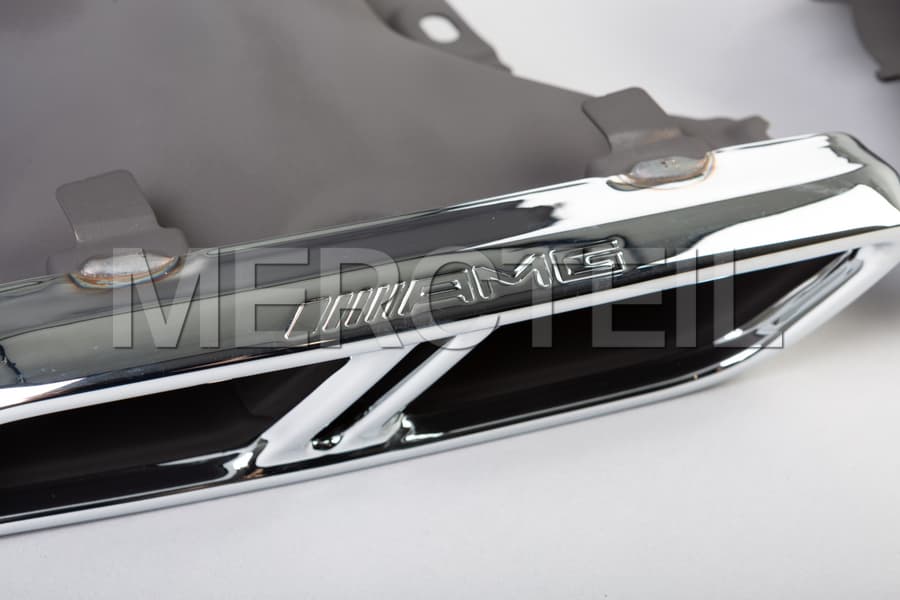 E63s AMG Chrome Exhaust Tips Chrome Package 213 Genuine Mercedes-AMG ...