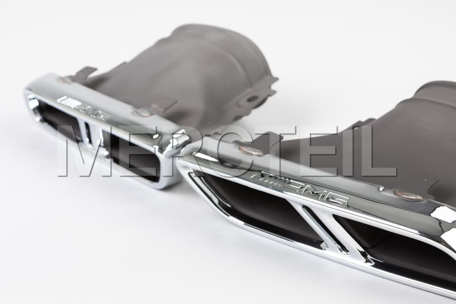 E63s AMG Chrome Exhaust Tips Chrome Package 213 Genuine Mercedes-AMG ...