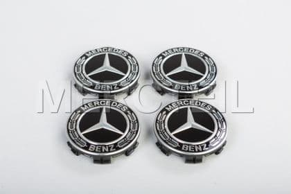 Laurel Black Hubcaps Genuine Mercedes Benz A22240022009040