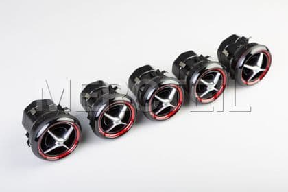 Mercedes Air Vents Black Red Genuine Mercedes Benz