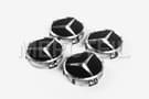 Center Wheel Hub Covers Star Black Genuine Mercedes-Benz B66470200
