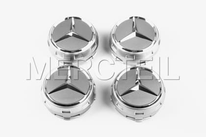 Wheel Hubcaps Center Lock Design Gray Genuine Mercedes-Benz A00040009009790