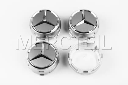 Wheel Hubcaps Center Lock Design Gray Genuine Mercedes-Benz A00040009009790