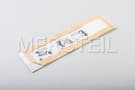 Mercedes S63 AMG Adhesive Label Genuine Mercedes AMG