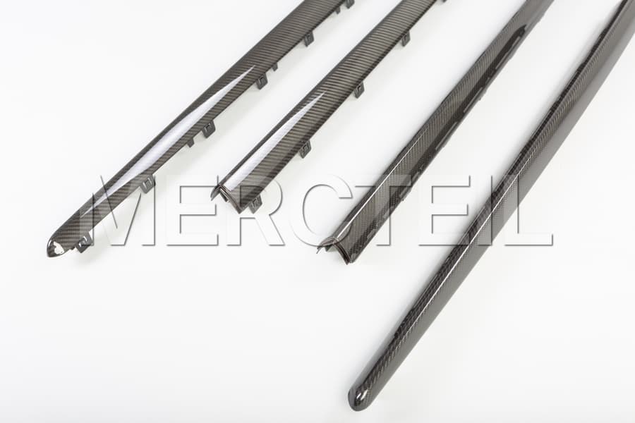 S63 AMG AMG Line Carbon Side Skirts Molding Kit S Class WV222 Genuine ...