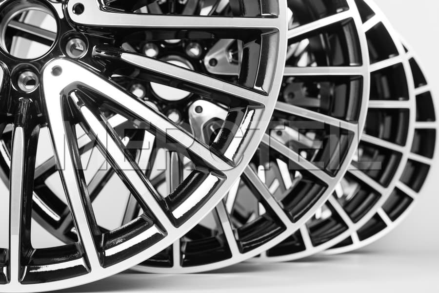 AMG S-Class Wheels Set Multi Spoke Black High Sheen R21 223 Genuine ...