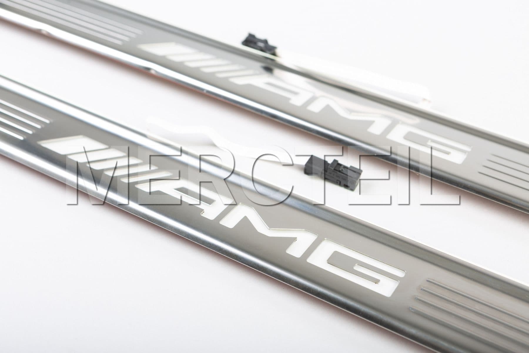 S Class Front Doors Illuminated AMG Sill Covers Genuine Mercedes AMG