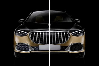 S-Class Maybach Front Bumper Chrome Vented Grilles Conversion Kit Z223 ...