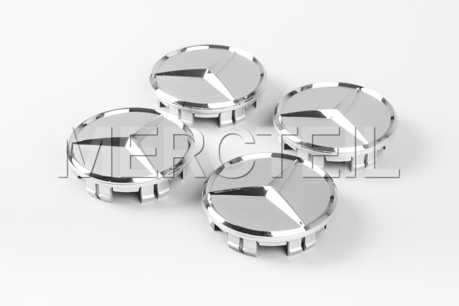 Wheel Hub Inserts Silver Matte Genuine Mercedes-Benz A00040038009715