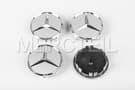 Wheel Hub Inserts Silver Matte Genuine Mercedes-Benz A00040038009715