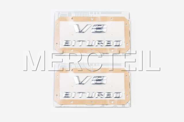AMG V8 BiTurbo Chrome Decals Genuine Mercedes-AMG A1668172915