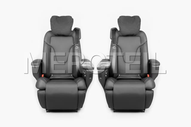 V Class Facelift Silky Beige Luxury Leather Rear Seats Set W447 Genuine ...