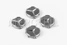 Wheel Hub Caps Himalaya Titanium Gray Raised Star Genuine Mercedes-Benz ...