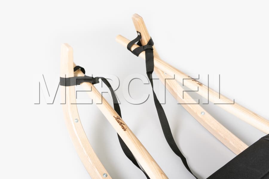 Wooden Snow Sled Genuine Two Seater Kathrein Rodel with Upholstered ...